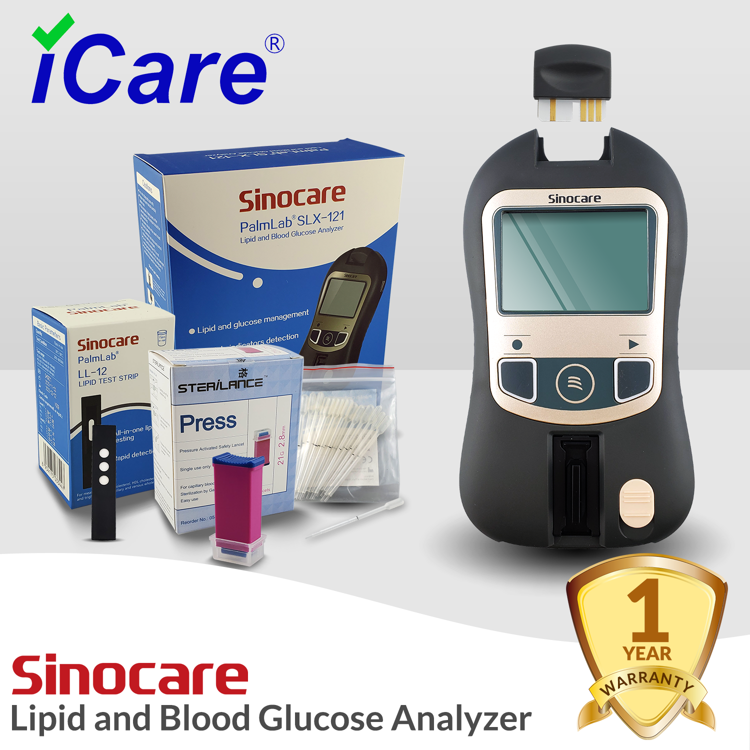iCare® PalmLab SLX-121 Blood Lipid and Blood Glucose Analyzer – iCare ...
